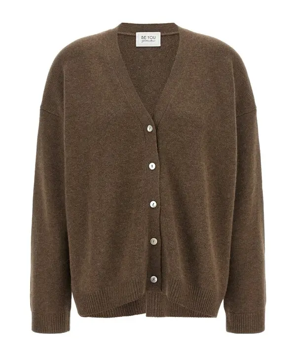 BE YOU Relaxed V-neck Cashmere Cardigan