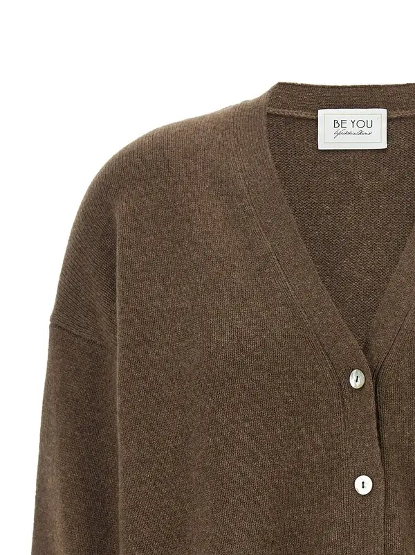 BE YOU Relaxed V-neck Cashmere Cardigan