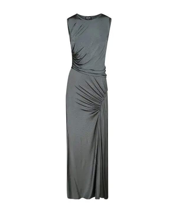 Giorgio Armani Crystal-embellished Ruched Maxi Dress