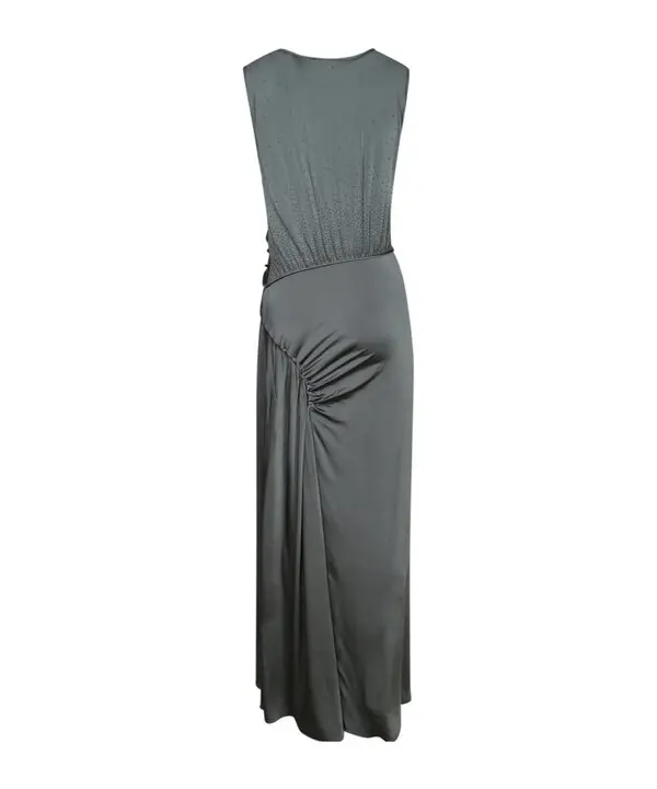 Giorgio Armani Crystal-embellished Ruched Maxi Dress