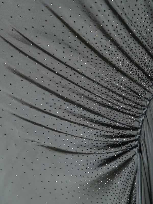 Giorgio Armani Crystal-embellished Ruched Maxi Dress