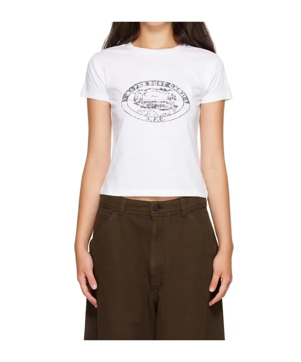 A.p.c. Vintage-effect Camping Logo T-shirt - White