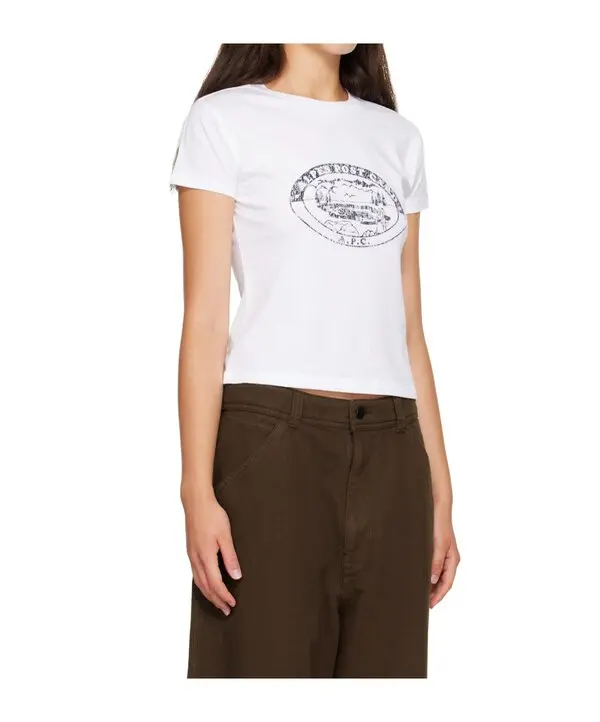 A.p.c. Vintage-effect Camping Logo T-shirt