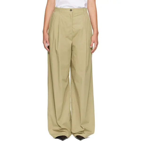 A.p.c. Ginny Wide-leg Trousers - Dark Beige