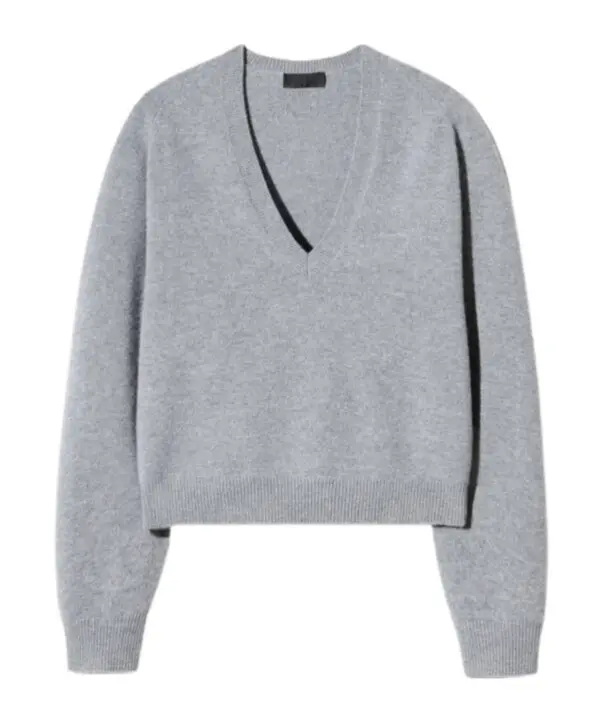 NILI LOTAN V-neck Long-sleeve Sweater