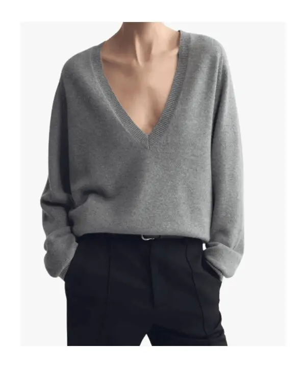 NILI LOTAN V-neck Long-sleeve Sweater