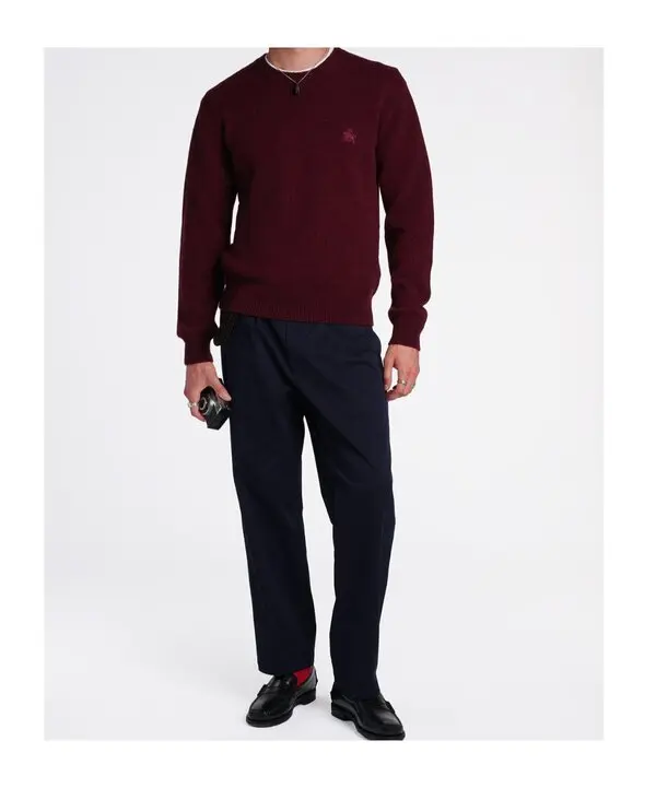 BARACUTA Embroidered Crew Neck Sweater