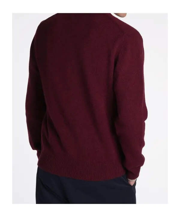 BARACUTA Embroidered Crew Neck Sweater