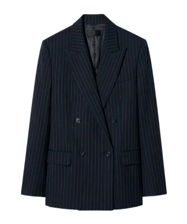 NILI LOTAN Pinstriped Blazer - Black