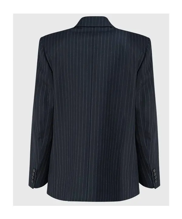 NILI LOTAN Pinstriped Double-breasted Blazer