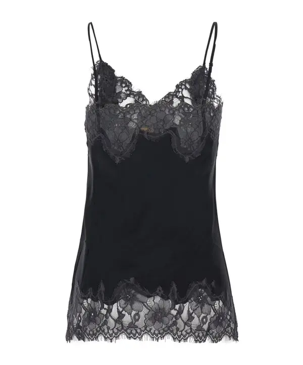 Gold Hawk V-neck Lace Trimmed Camisole