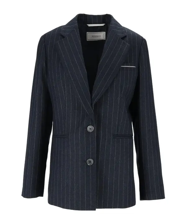 Peserico Single-breasted Striped Blazer