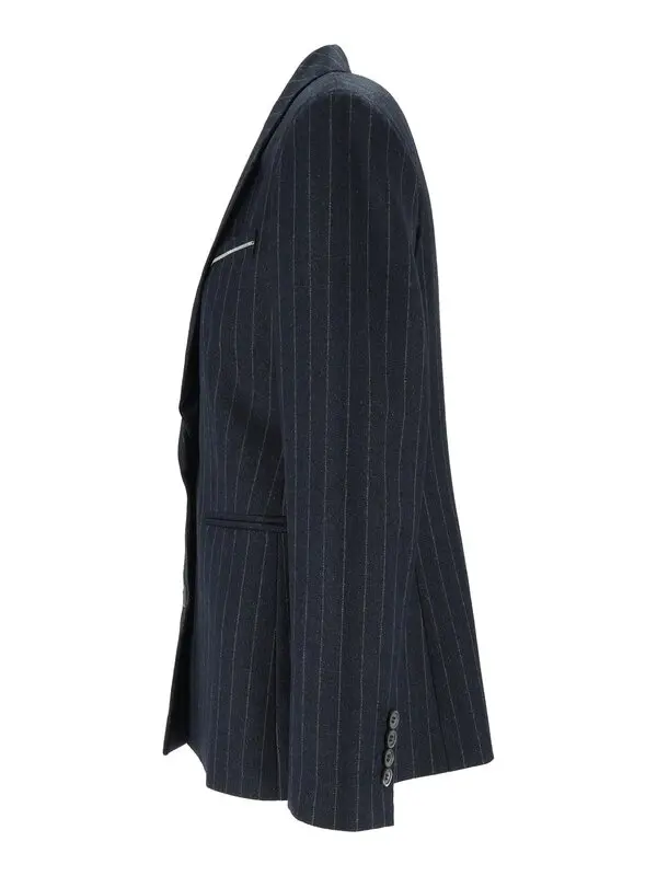 Peserico Single-breasted Striped Blazer