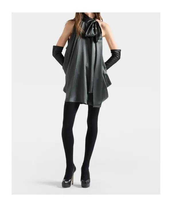 7 For All Mankind Satin Petal Mini Dress