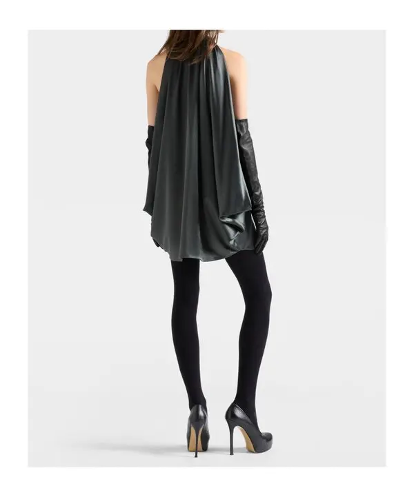 7 For All Mankind Satin Petal Mini Dress
