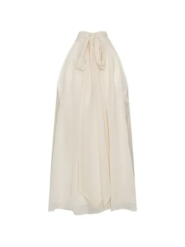 ROTATE BY BIRGER CHRISTENSEN Pleated Halterneck Top