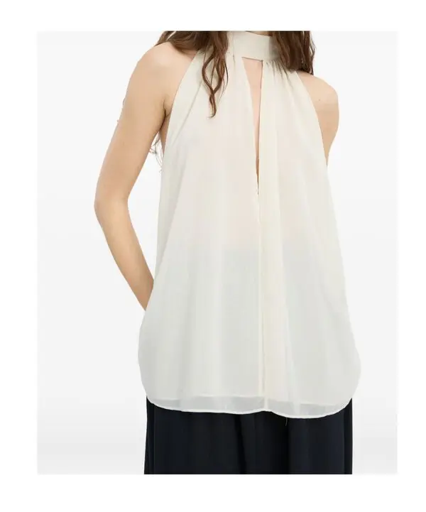 ROTATE BY BIRGER CHRISTENSEN Pleated Halterneck Top
