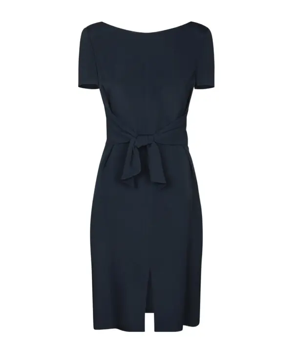 Emporio Armani Round-neck Dress - Dark Blue