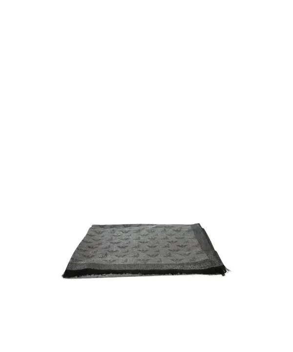 Emporio Armani Logo Shawl - Black