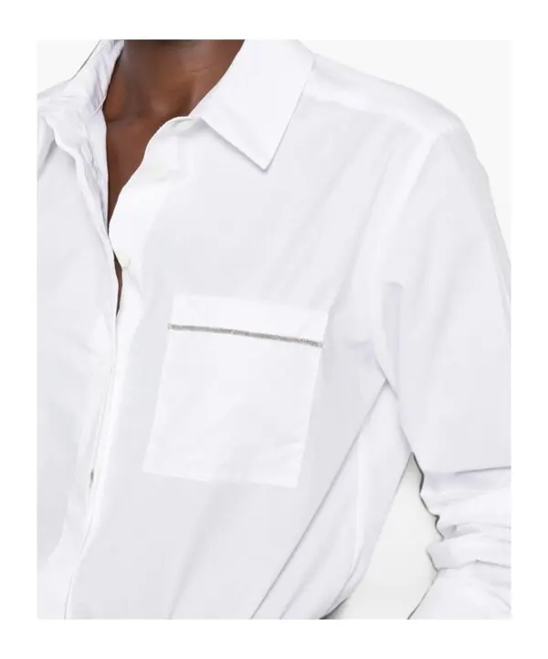 PANICALE Long-sleeved Shirt With Crystal Embellishment