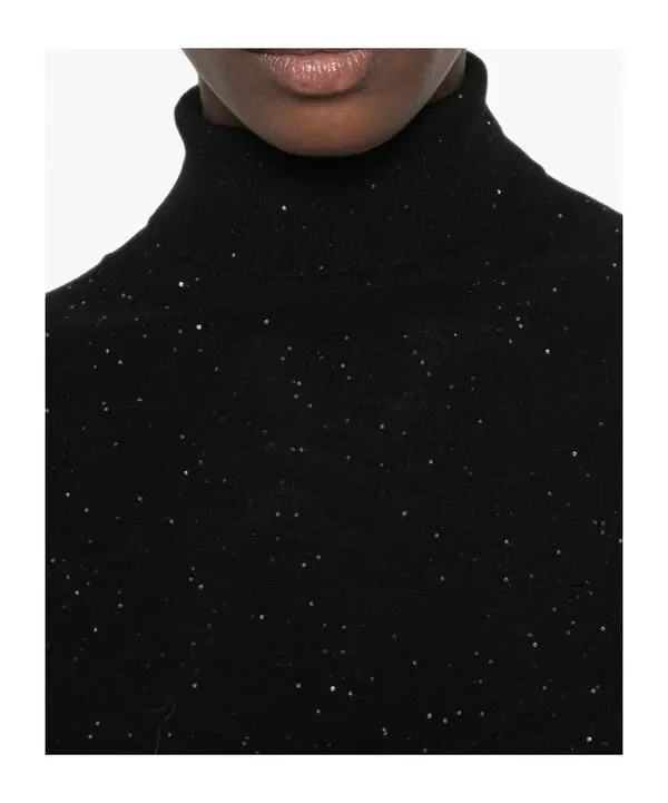 Fabiana Filippi Sequined Wool Turtleneck Sweater