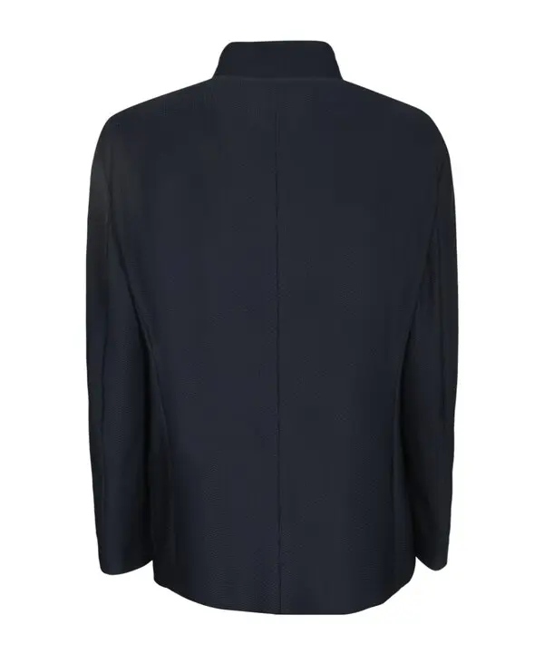 Giorgio Armani Honeycomb-knit Stand-collar Blazer