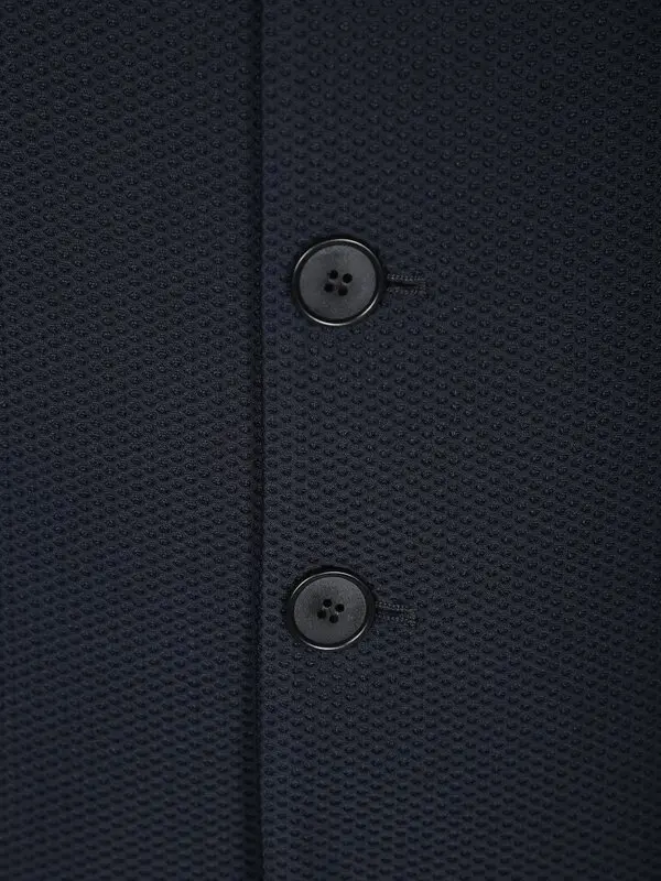 Giorgio Armani Honeycomb-knit Stand-collar Blazer