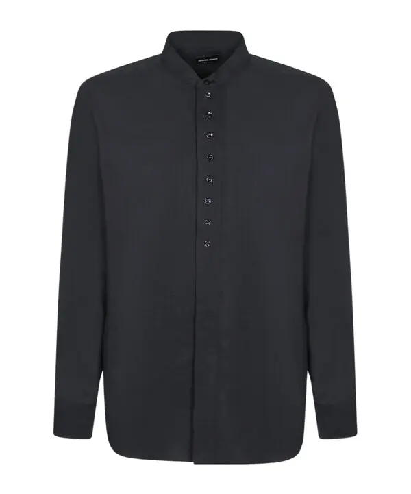 Giorgio Armani Mandarin-collar Long-sleeve Shirt