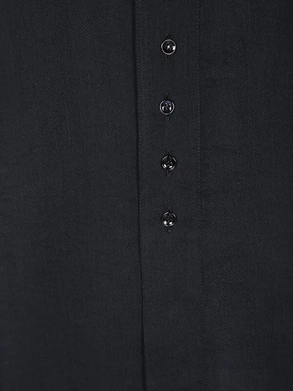 Giorgio Armani Mandarin-collar Long-sleeve Shirt