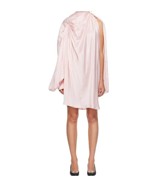 KIKO KOSTADINOV Asymmetrical Draped Dress With Pleats And Open Back