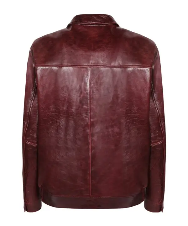 Emporio Armani Long Sleeve Leather Jacket