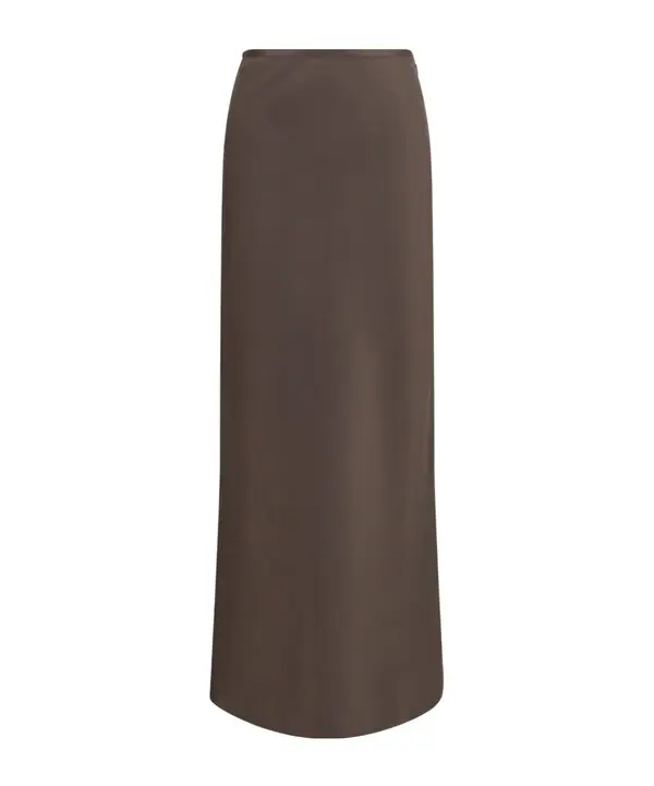 Loulou De Saison Silk-twill A-line Maxi Skirt
