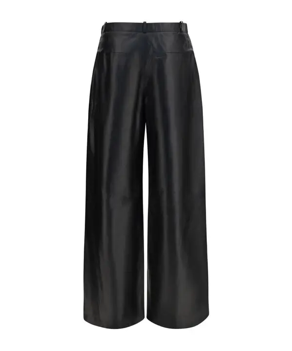 ARMA Wide-leg Leather Trousers