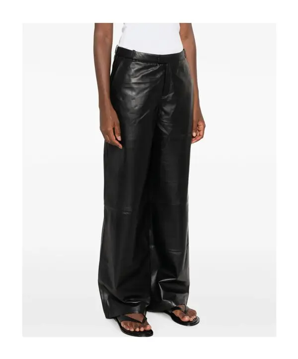 ARMA Wide-leg Leather Trousers