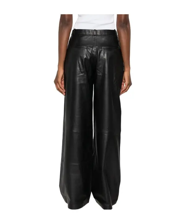 ARMA Wide-leg Leather Trousers