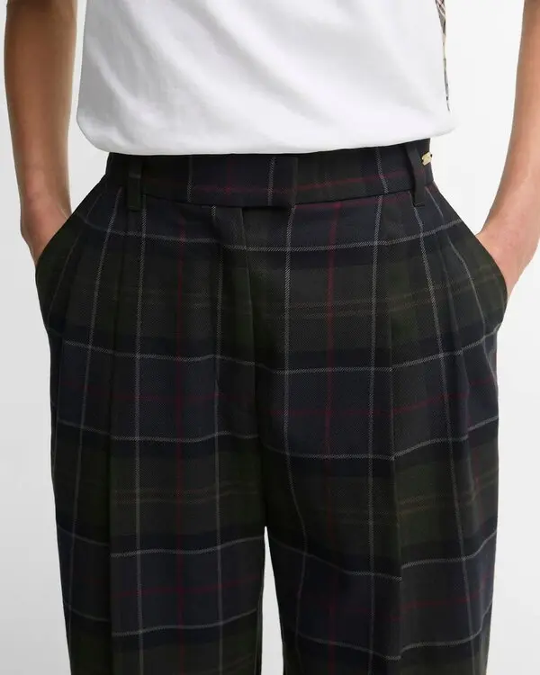 Barbour Delilah Plaid Straight-leg Trousers