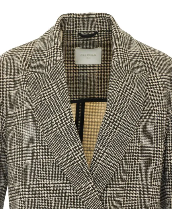 CIRCOLO 1901 Checked Double Breasted Blazer