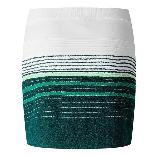 Casablanca Striped Wrap-front Mini Skirt - Green
