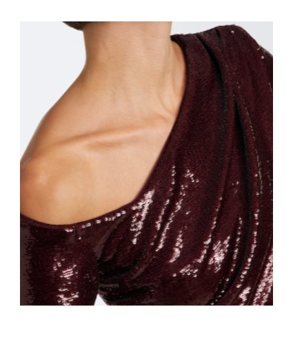 Roland Mouret Draped Asymmetric Sequin Top