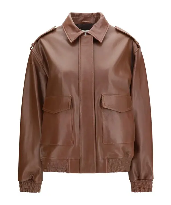 ARMA Astra Oversized Leather Bomber Jacket