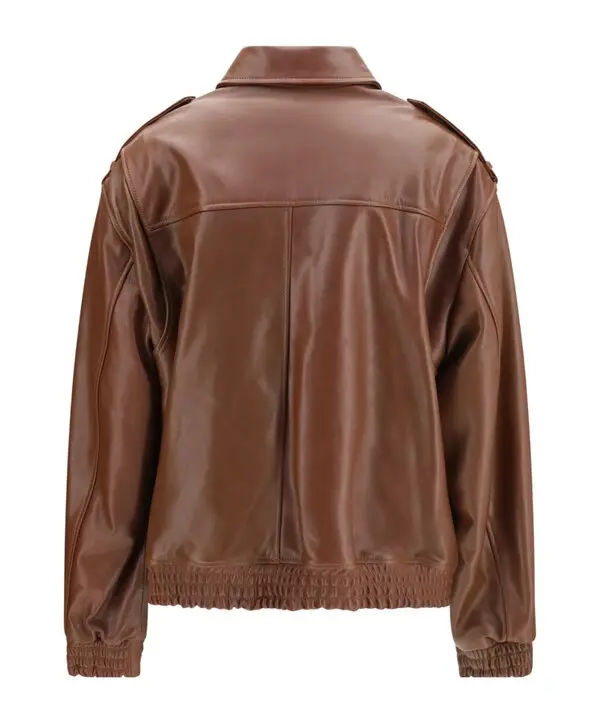 ARMA Astra Oversized Leather Bomber Jacket