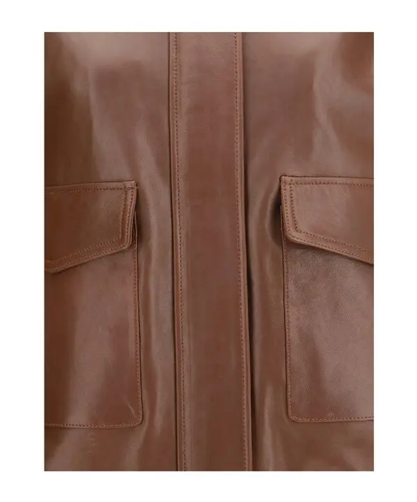 ARMA Astra Oversized Leather Bomber Jacket