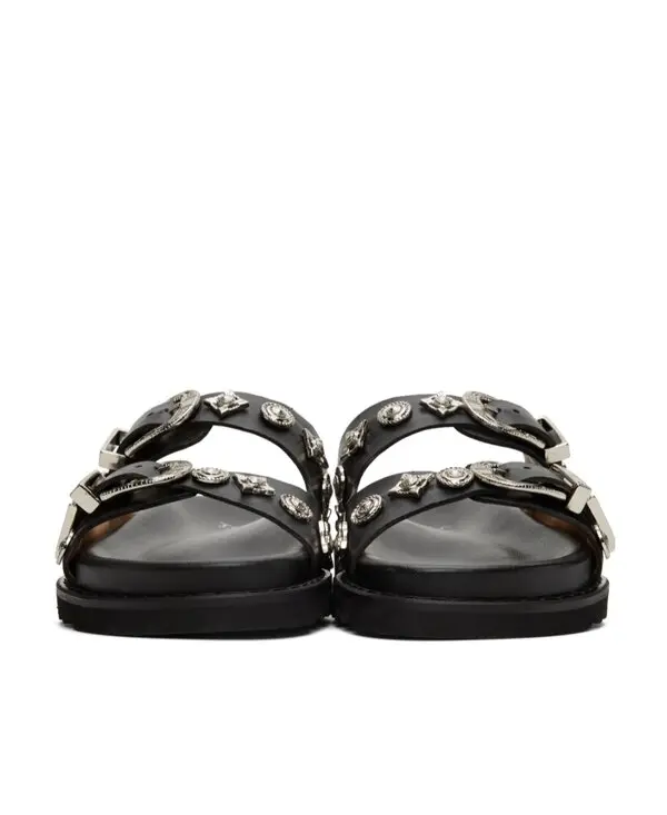 Toga Double Buckle Flat Sandals