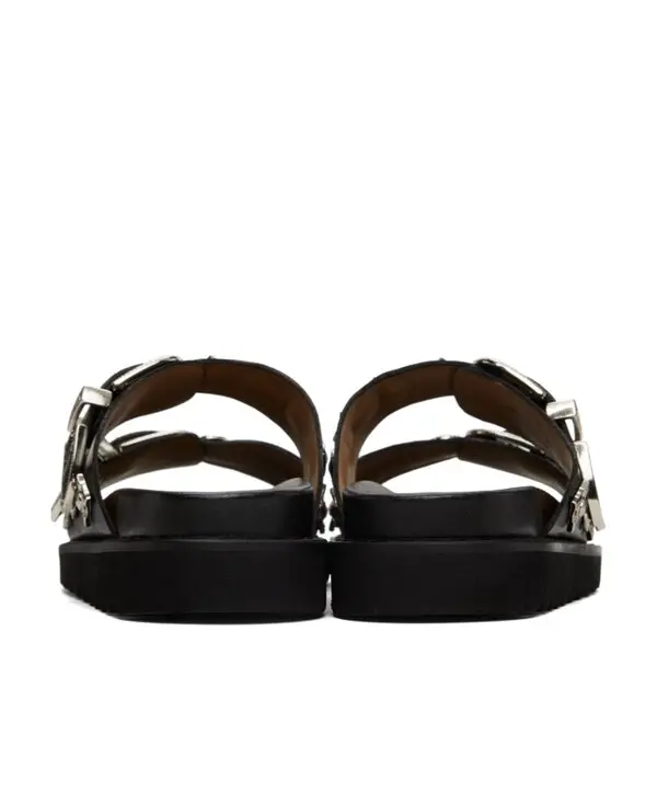 Toga Double Buckle Flat Sandals