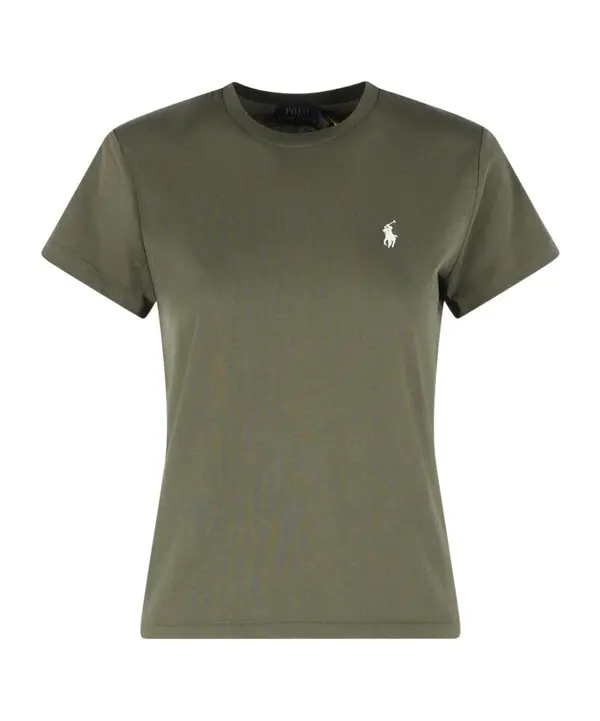 Polo Ralph Lauren Crewneck T-shirt With Embroidered Pony Logo - Green
