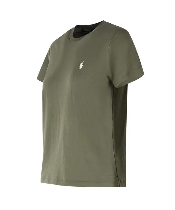 Polo Ralph Lauren Crewneck T-shirt With Embroidered Pony Logo - Green