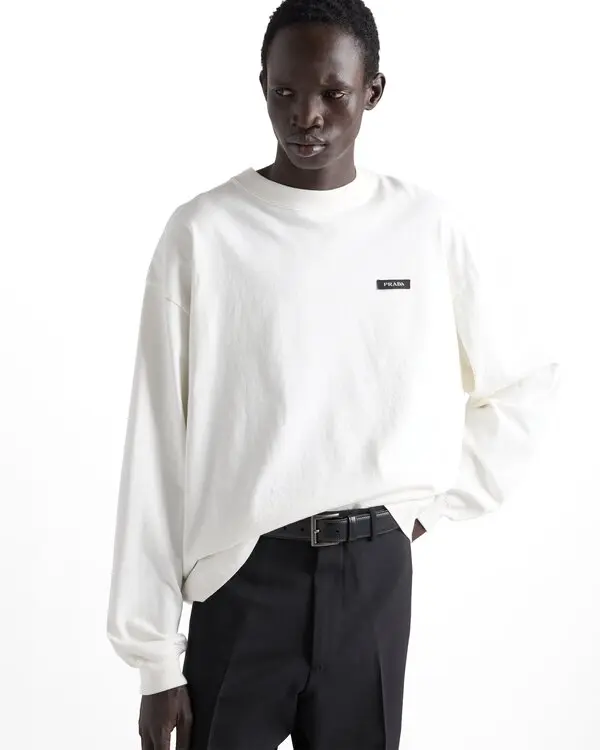 Prada Long-sleeved Cotton T-shirt