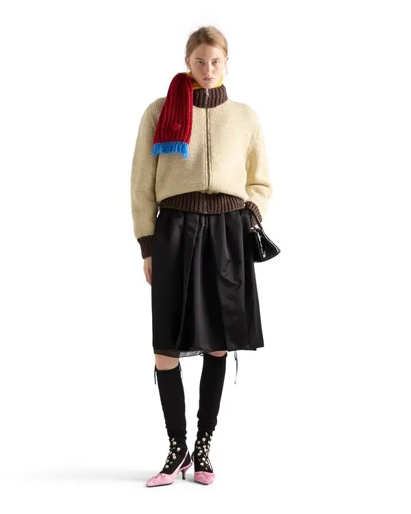 Prada Wool Zipper Cardigan