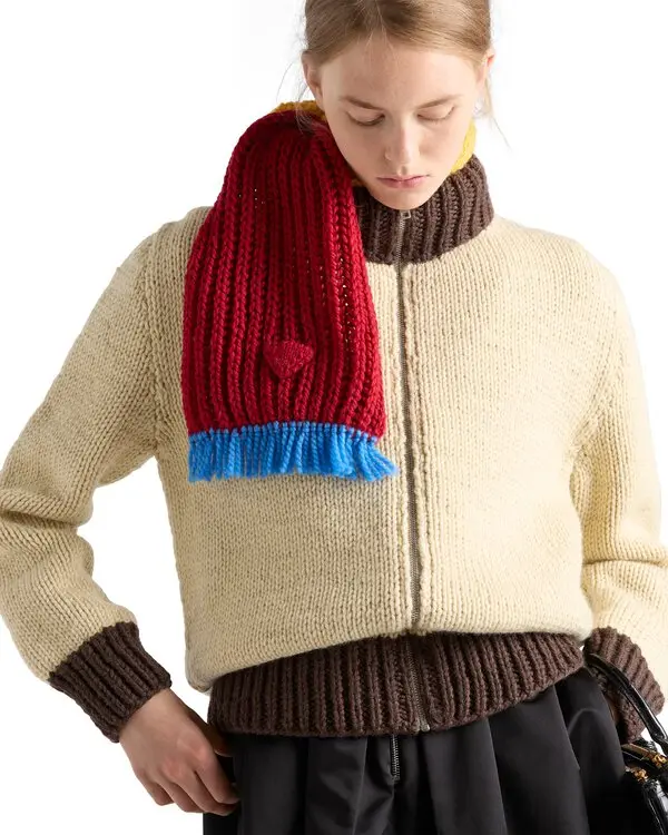Prada Wool Zipper Cardigan