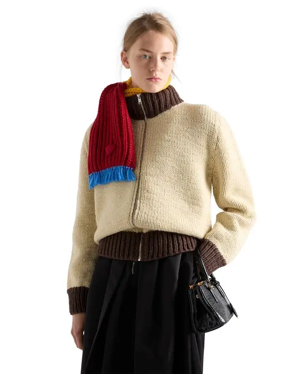 Prada Wool Zipper Cardigan